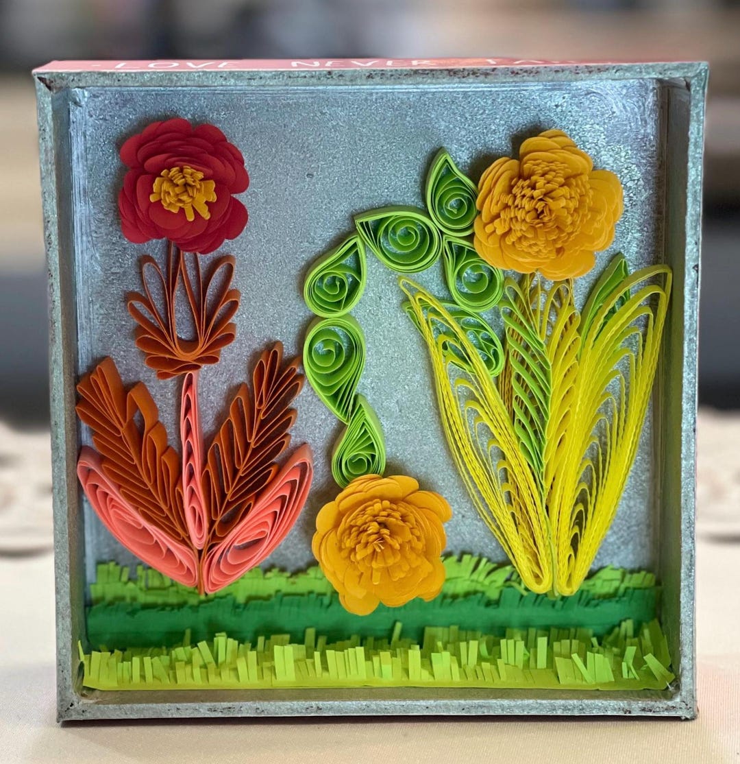 Handcrafted Quilled Paper Art Spring Flowers - Etsy