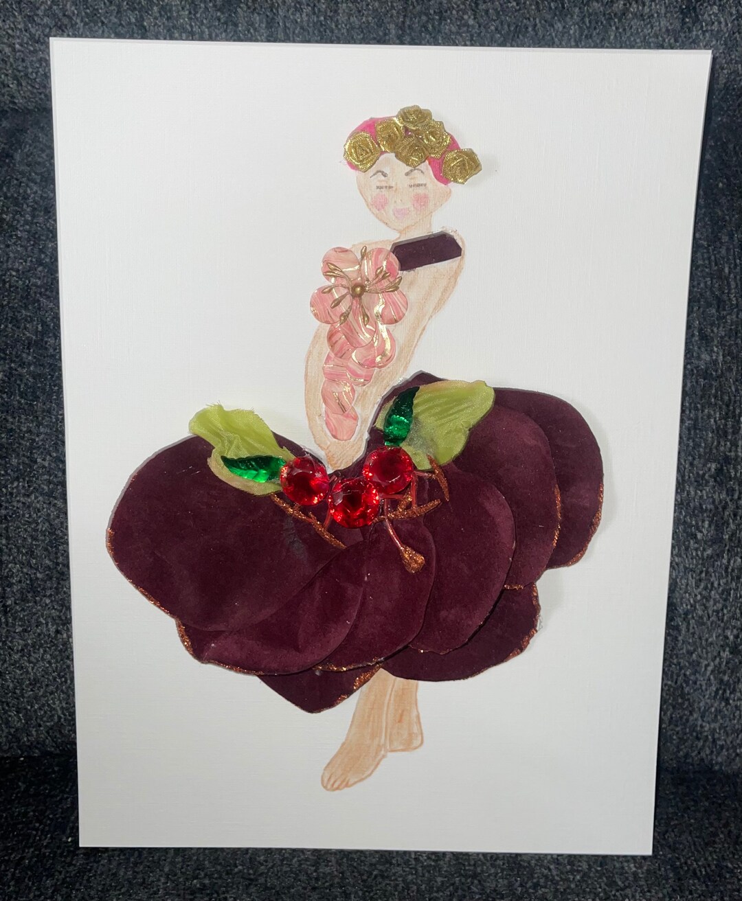 Handcrafted Paper Girl Art Wall Paper Art Hand-painted - Etsy