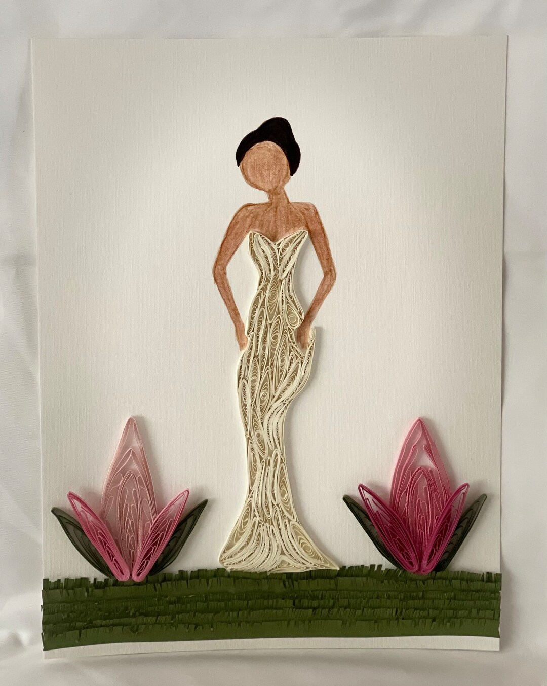 Handcrafted Lady Quilling Paper Art Wall Paper Art - Etsy