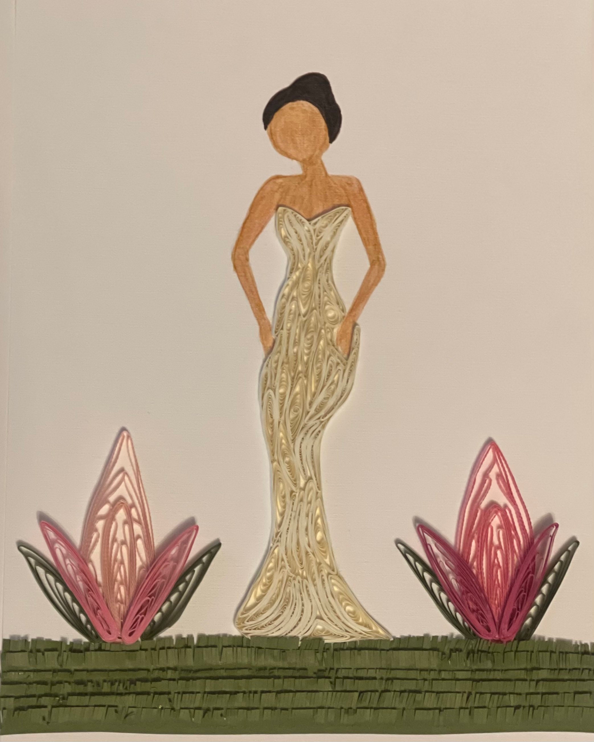 Handcrafted Lady Quilling Paper Art Wall Paper Art - Etsy