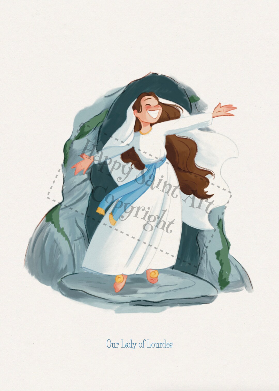 Our Lady of Lourdes Happy Saint Marian Apparition Catholic - Etsy