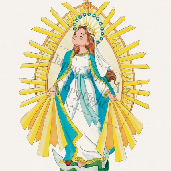 Immaculate Conception Drawings - Etsy