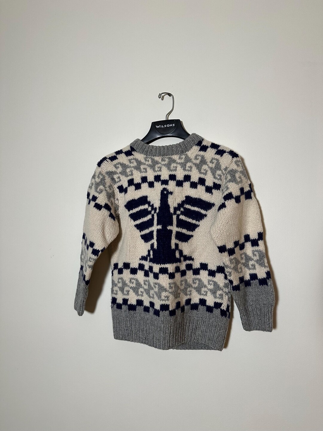 Vintage Sweater, Vintage Clothing, Cowichan Sweater, Hand Woven Sweater ...