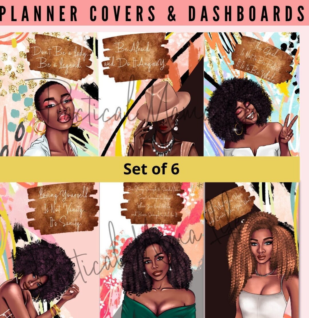 African American Planner Covers & Dashboards | A5, Happy Planer Sizes ...