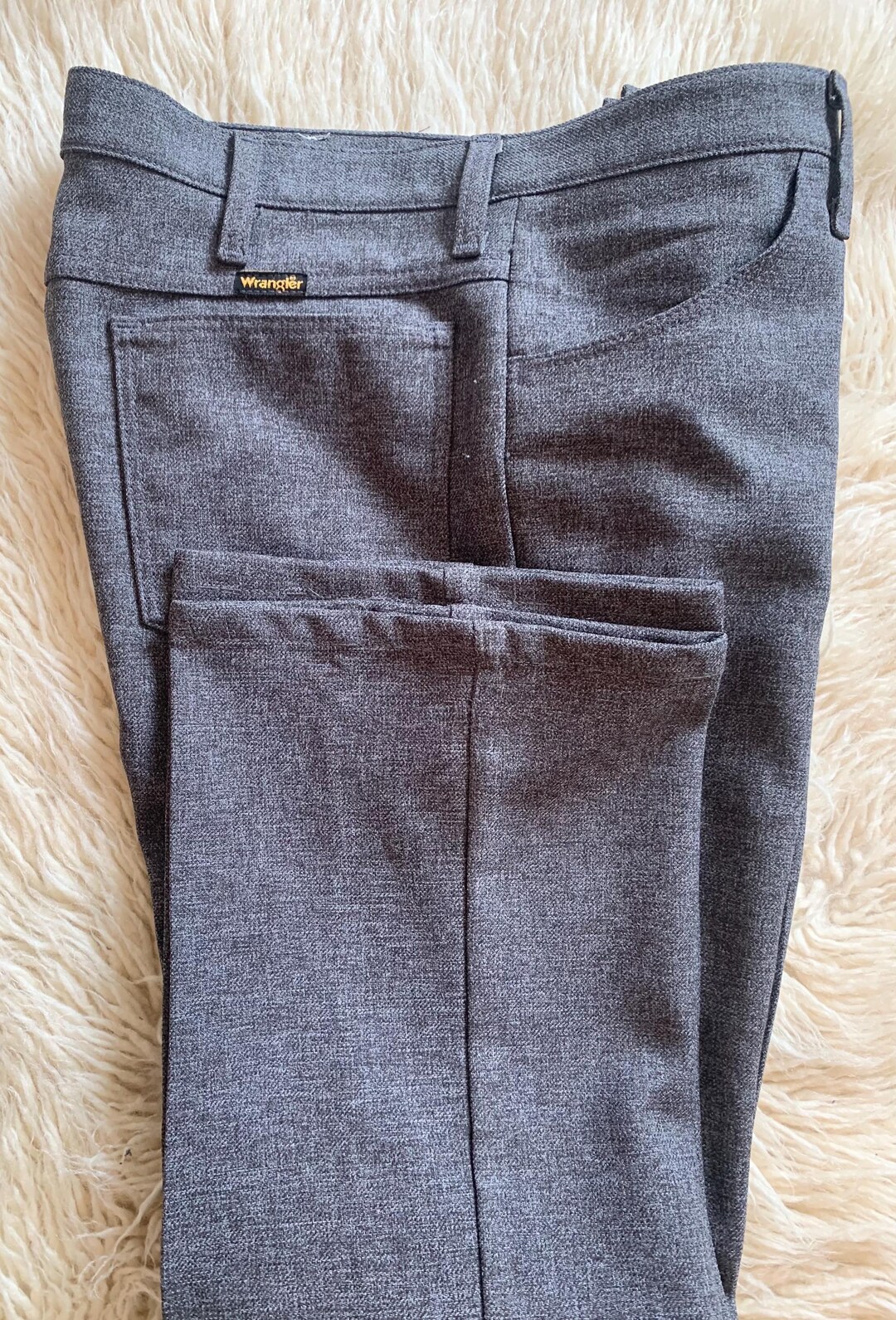 Vintage 1980s WRANGLER WRANCHER Dress Pants 34X30 Cowboy Cut Rockabilly ...