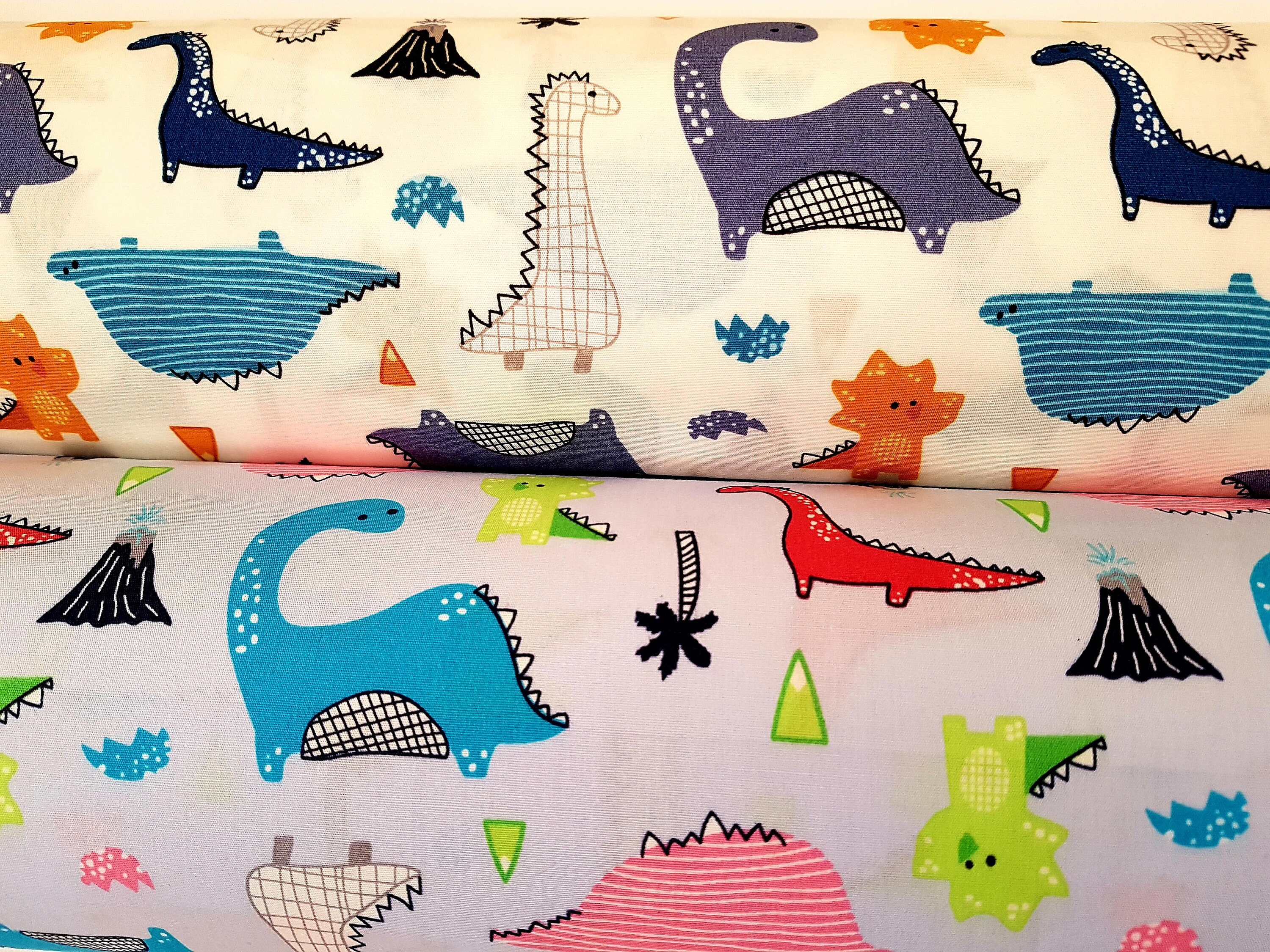 Dinosaur Cotton Fabric - 100% Craft Cotton - Rose & Hubble - Etsy UK