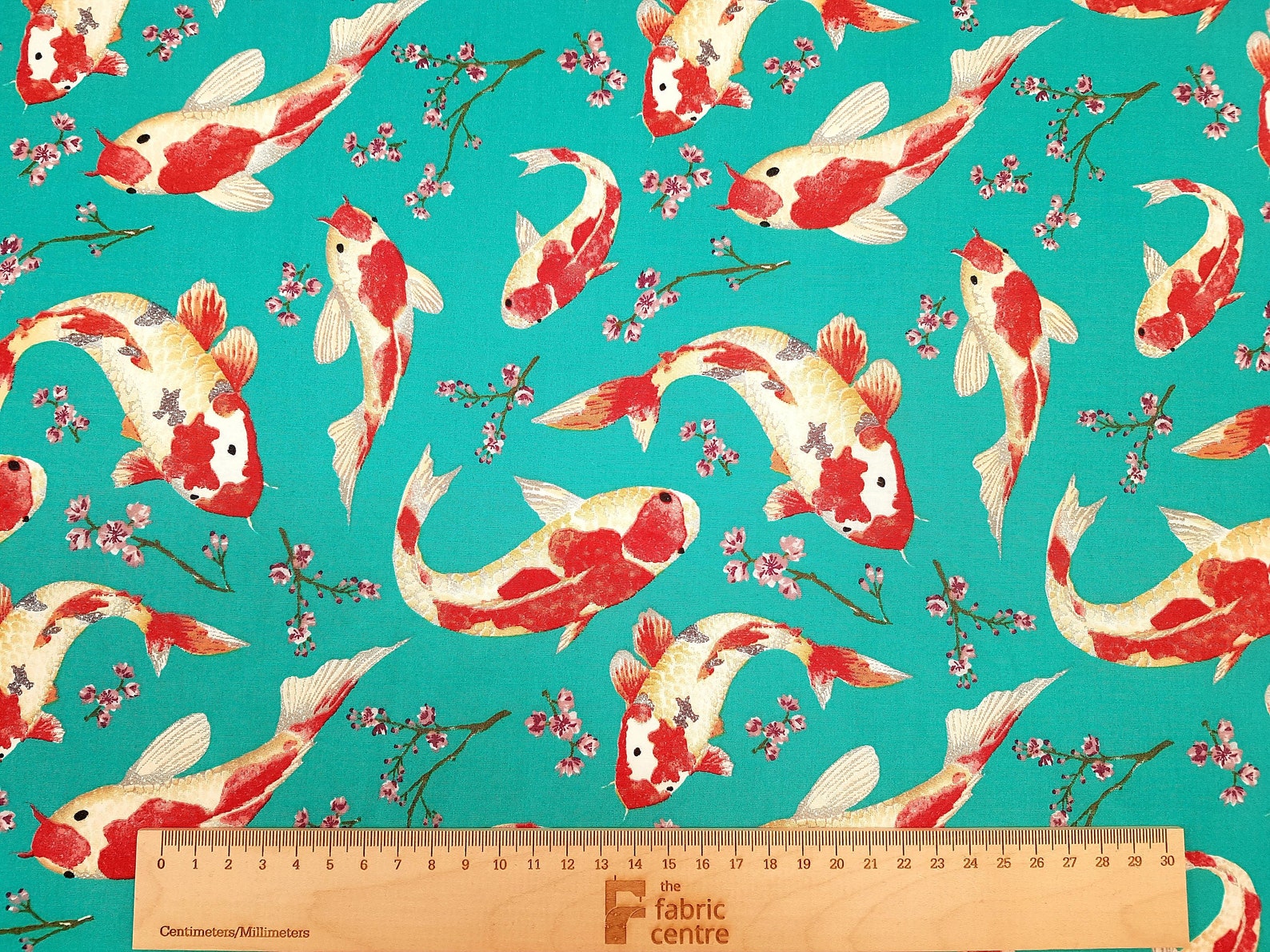 Japanese Koi Carp Fish Design Rose & Hubble Craft Cotton - Etsy