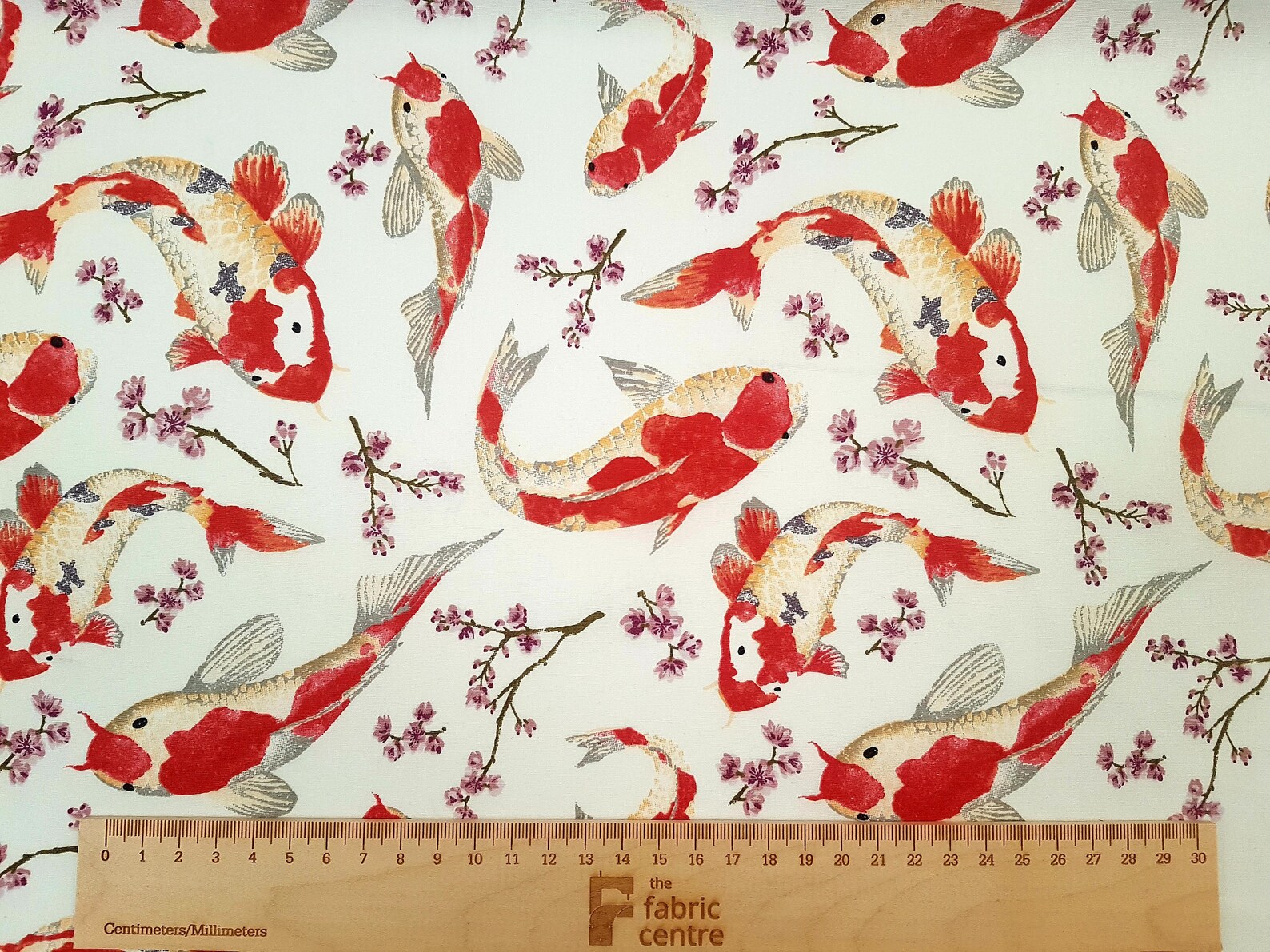 Japanese Koi Carp Fish Design Rose & Hubble Craft Cotton - Etsy