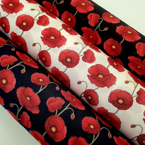 Poppy Fabric - Etsy