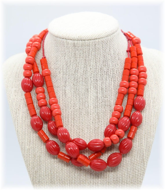 vintage jewellery three bead - Gem