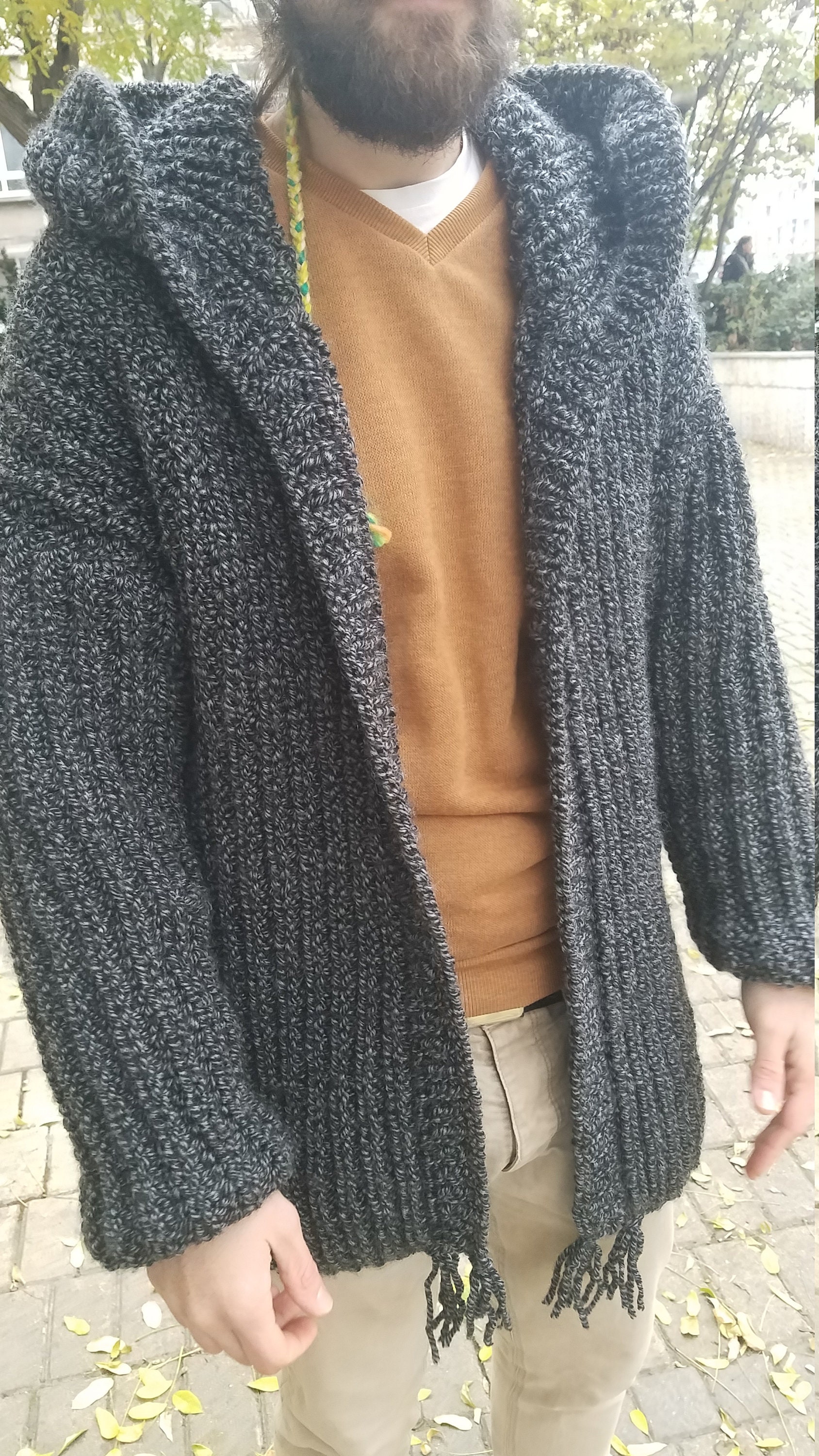 Cardigan Men Knit Cardigan Sweater Hand Knitted Chunky - Etsy