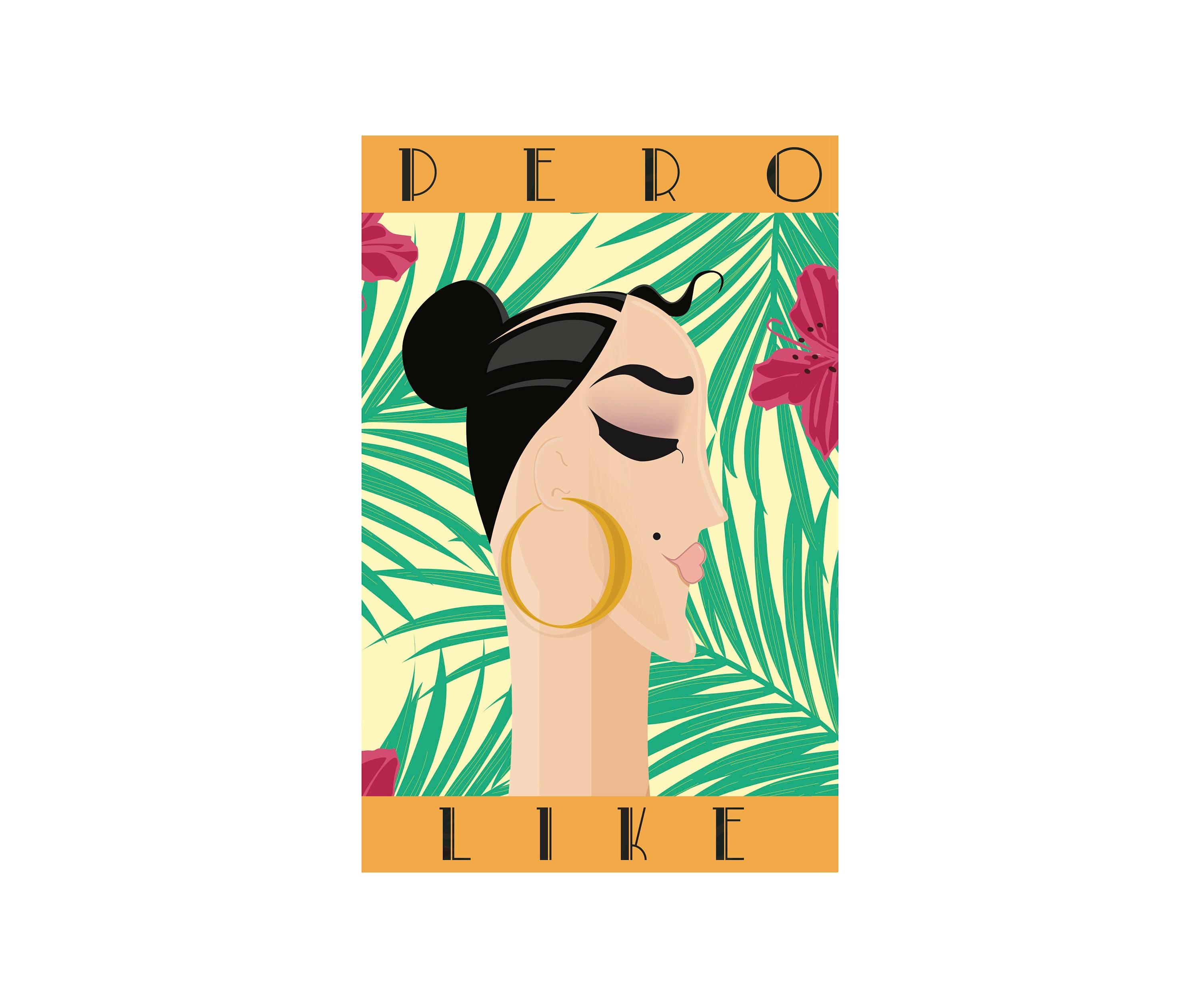Pero Like -original Print Art Deco Tropical Print - Etsy