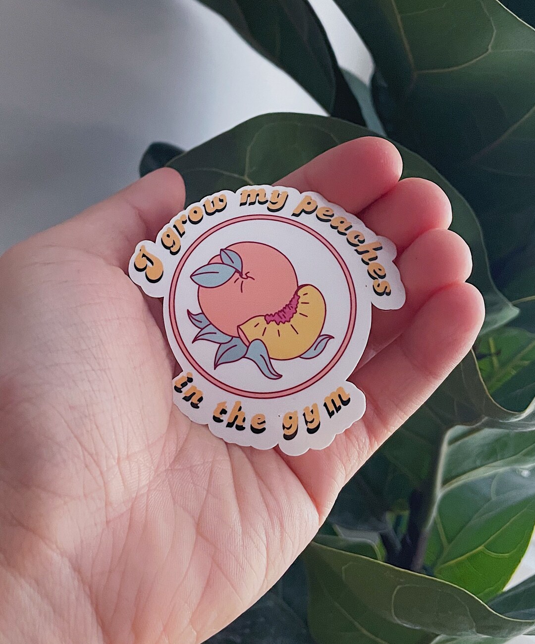 I Grow My Peaches in the Gym Fitness Sticker , Planner Stickers ...