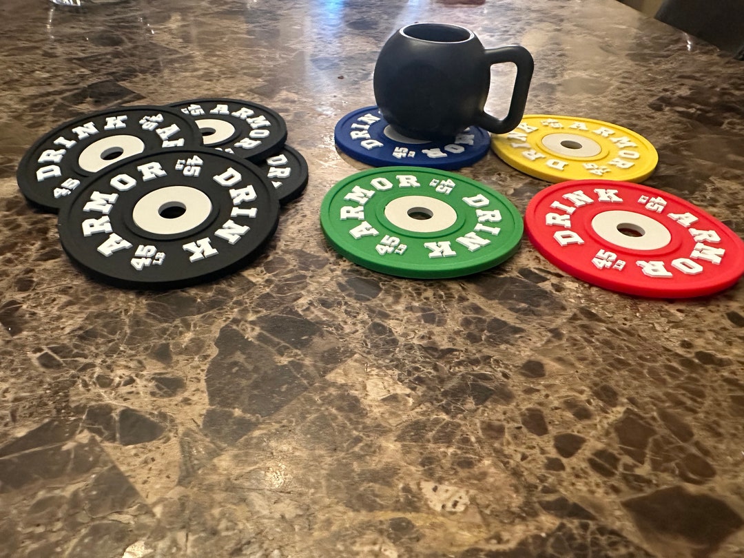Weight Plate Coaster With Kettlebell Expresso Mug - Shot Glass ...