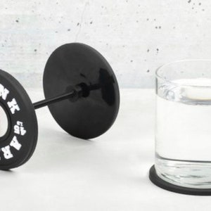Barbell Coaster Holder - Gym Decor, Fitness Gift - Etsy
