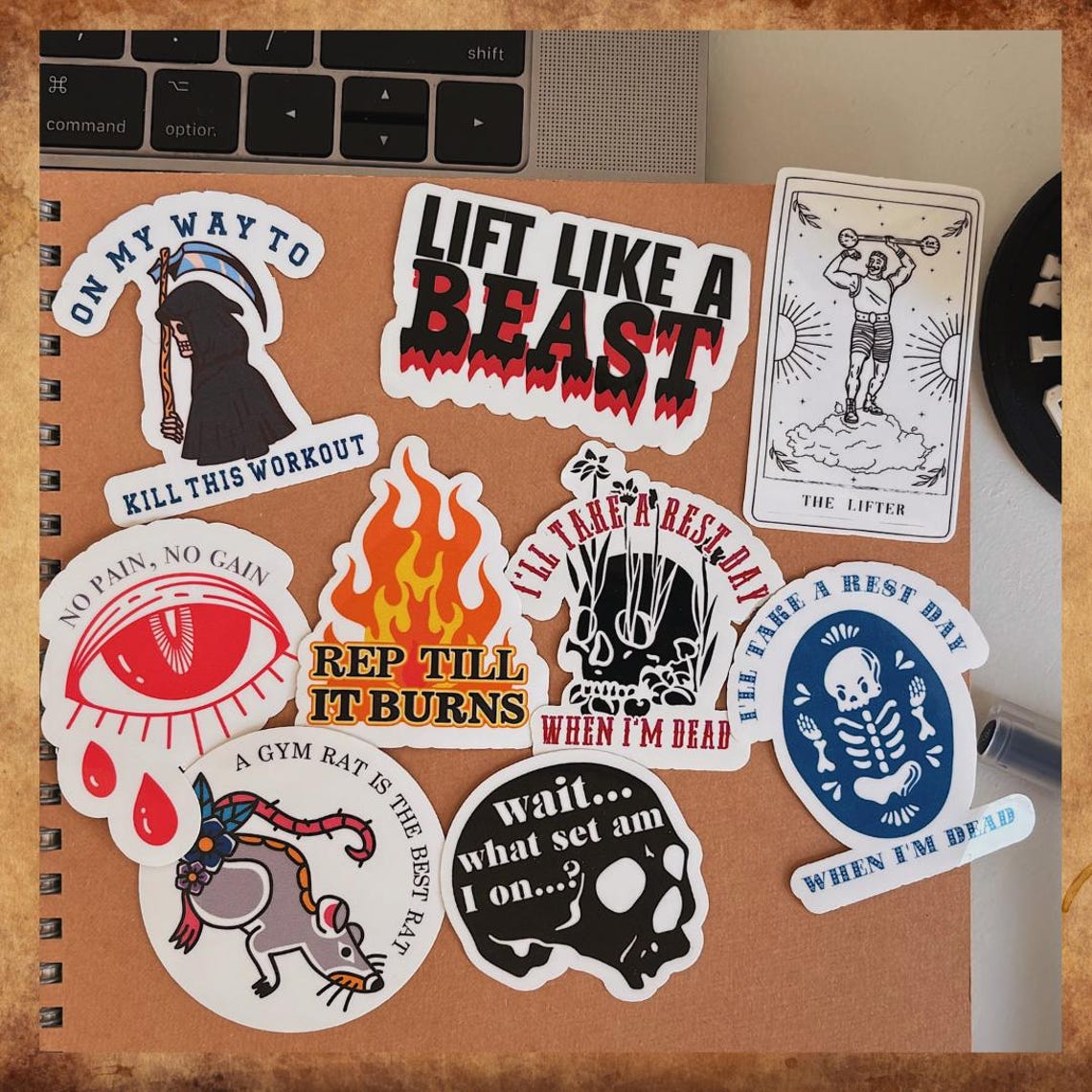 On My Way to Kill This Workout Fitness Sticker, Planner Stickers ...