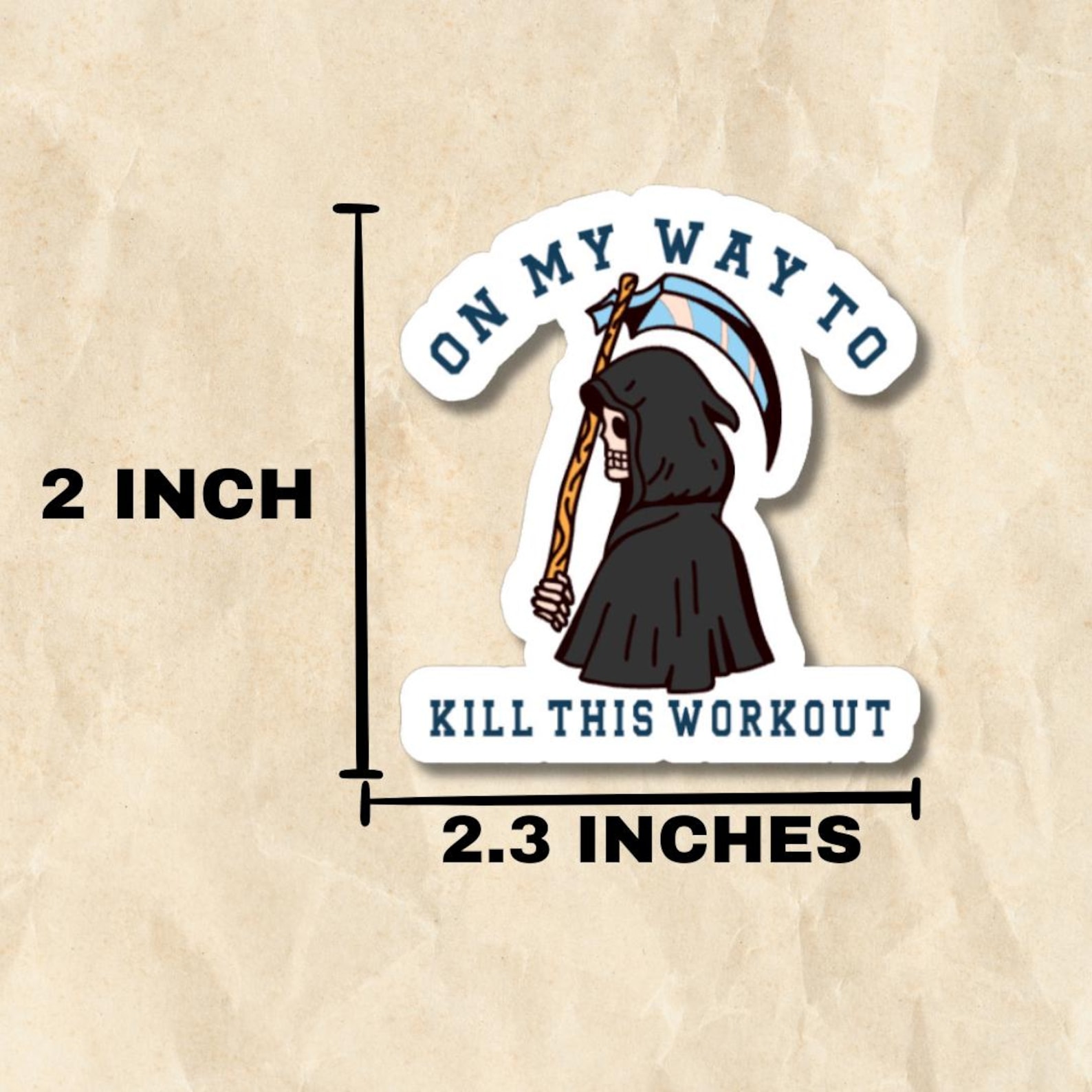On My Way to Kill This Workout Fitness Sticker, Planner Stickers ...