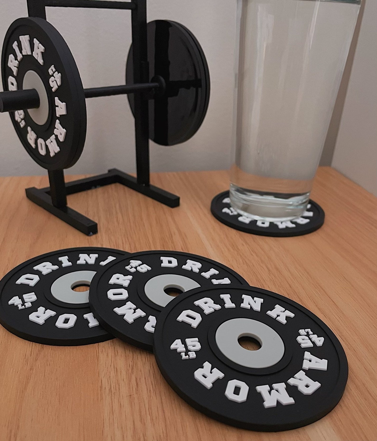 Weight Plate Coaster Rack – Handmade Gym Gift, Pen & Pencil Holder - Etsy