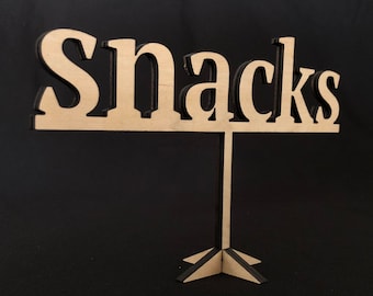 Snacks sign | Etsy