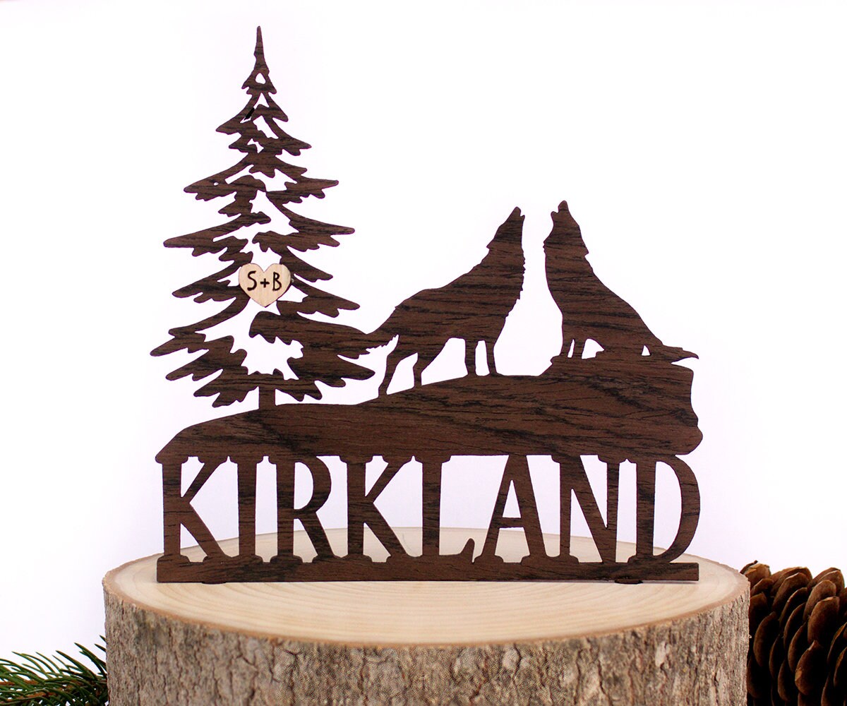 Paper & Party Supplies Party Supplies Engagement Cake Topper Fir Tree ...