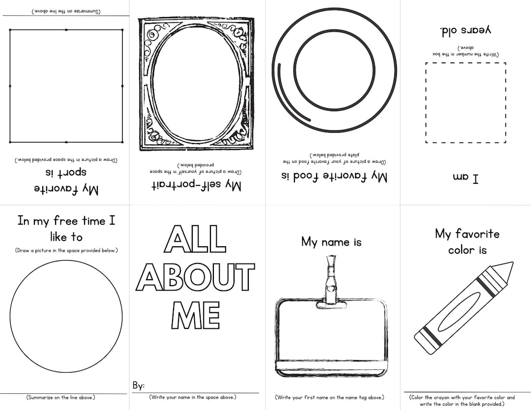 All About Me Pdf Book - Etsy