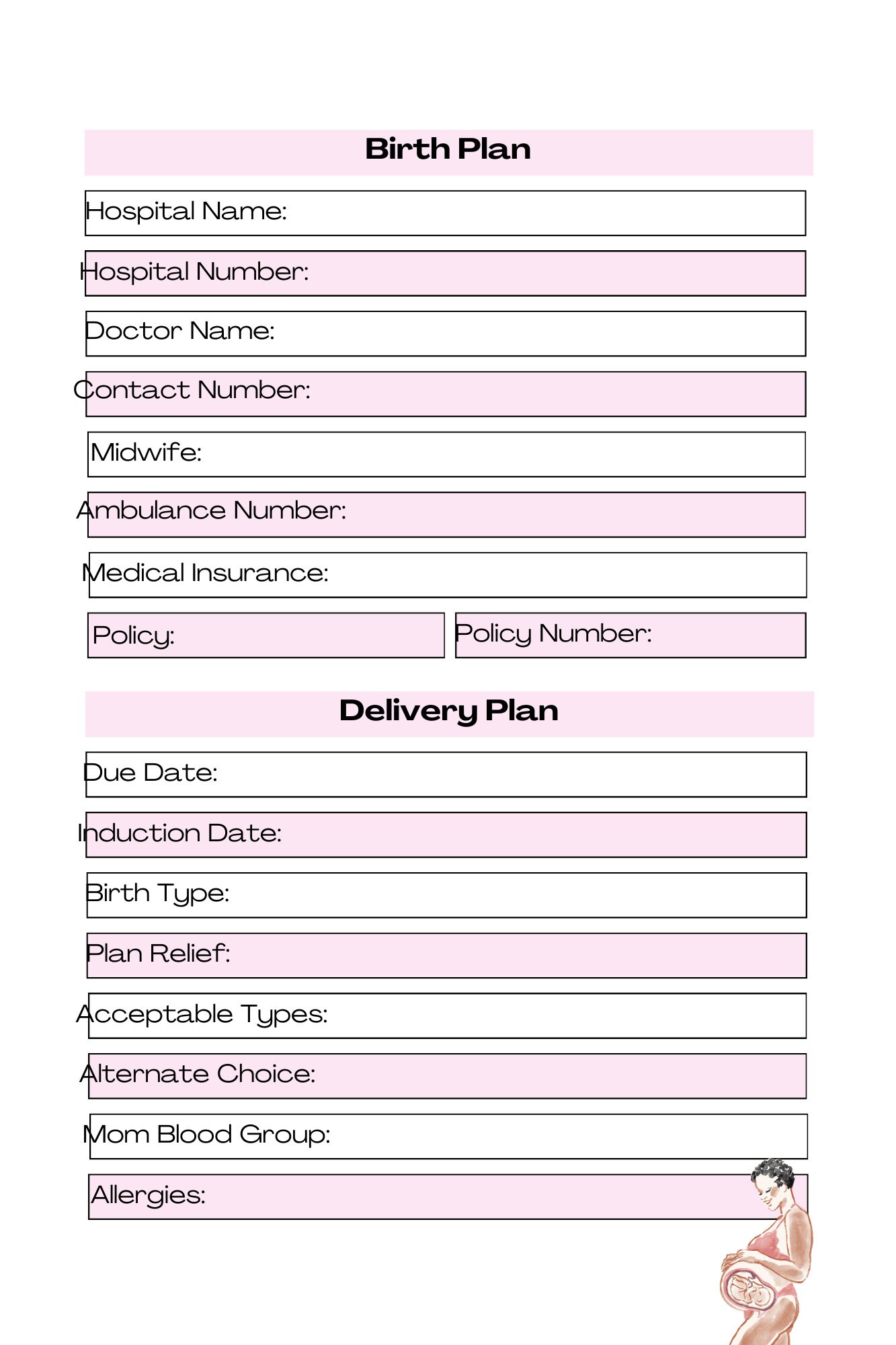 40 Week Pregnancy Journal - Etsy