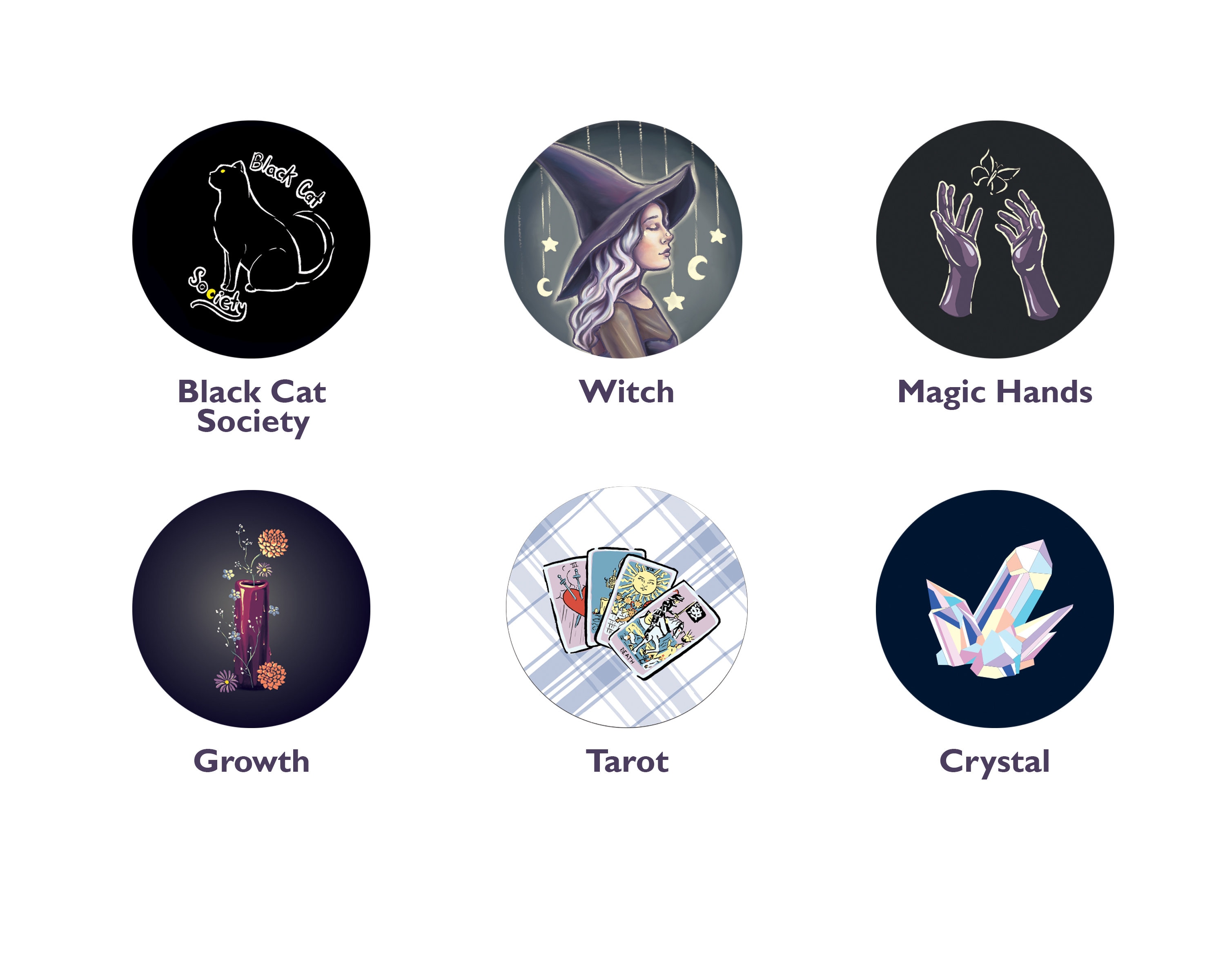 Classic Witch Buttons 1.25 - Etsy