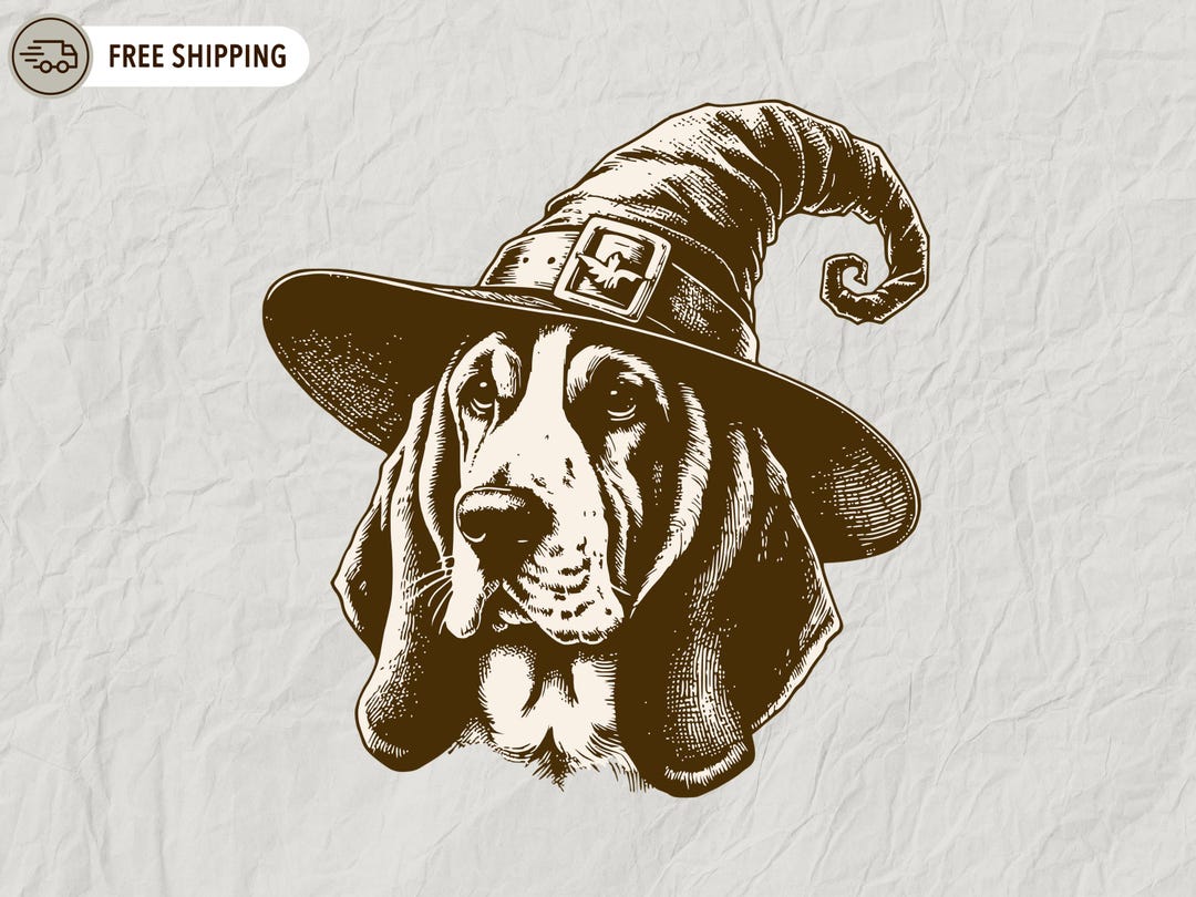 Bassett Hound Witch Sticker - Gift for Dog Mom, Pet Owner - Etsy
