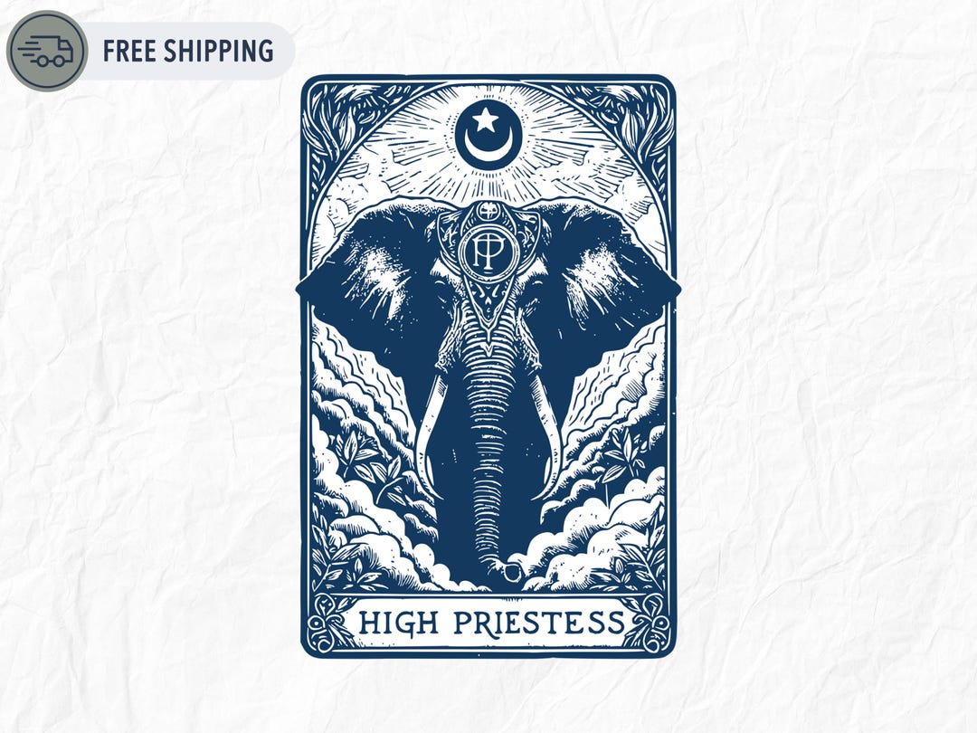 Animal Tarot Cards - Elephant -the High Priestess Sticker - Etsy
