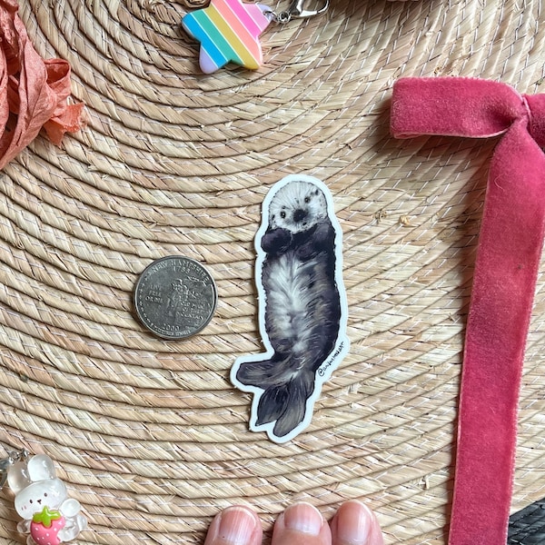 Sea Otter Sticker - Etsy