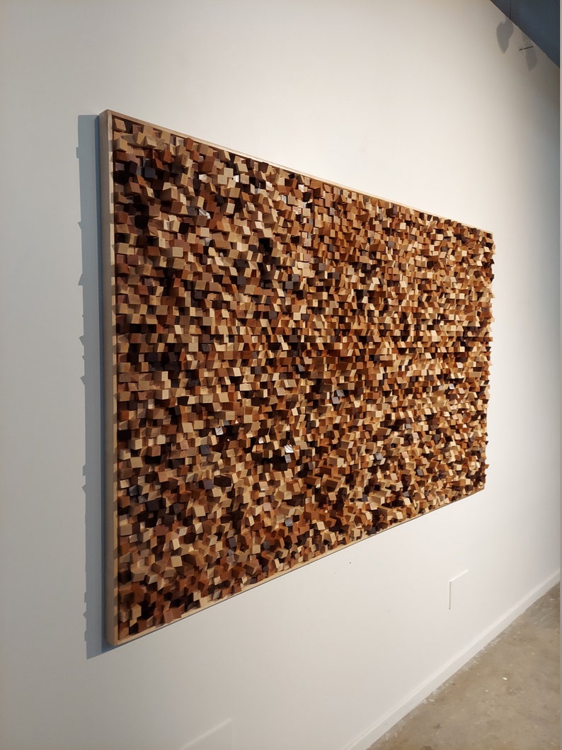 Wood Wall Art Sound Diffuser Contemporary Wall Sculpture - Etsy