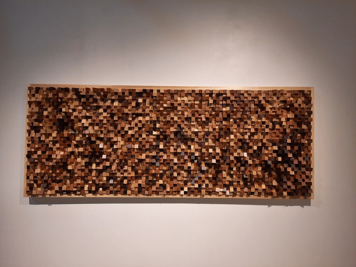 Wood Wall Art Sound Diffuser Contemporary Wall Sculpture - Etsy