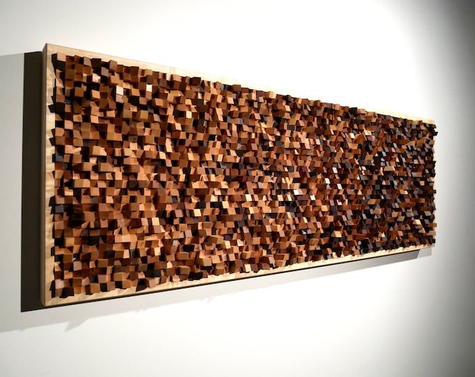 Wood Wall Art Sound Diffuser Contemporary Wall Sculpture Wooden Wall ...