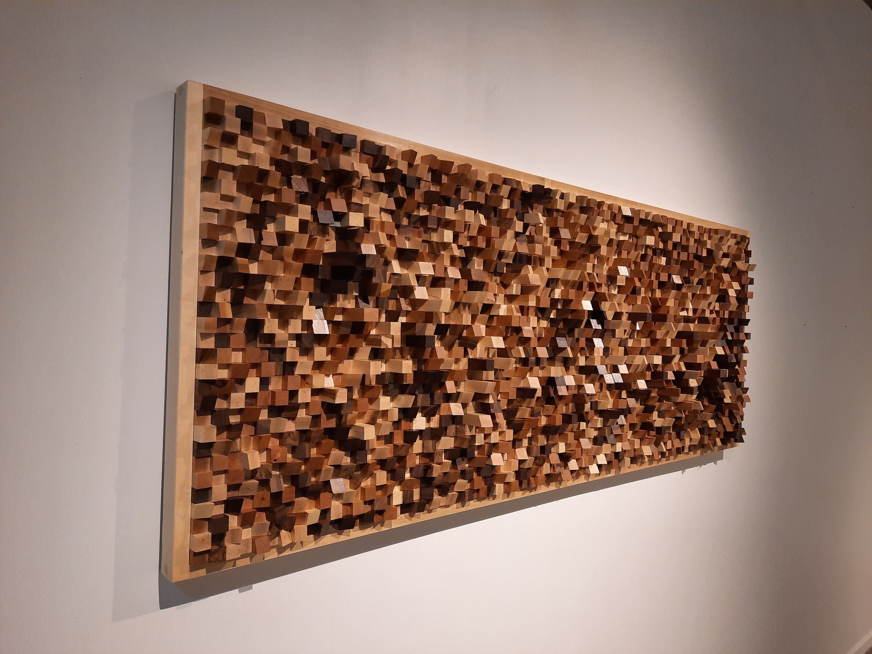 Wood Wall Art Sound Diffuser Contemporary Wall Sculpture - Etsy