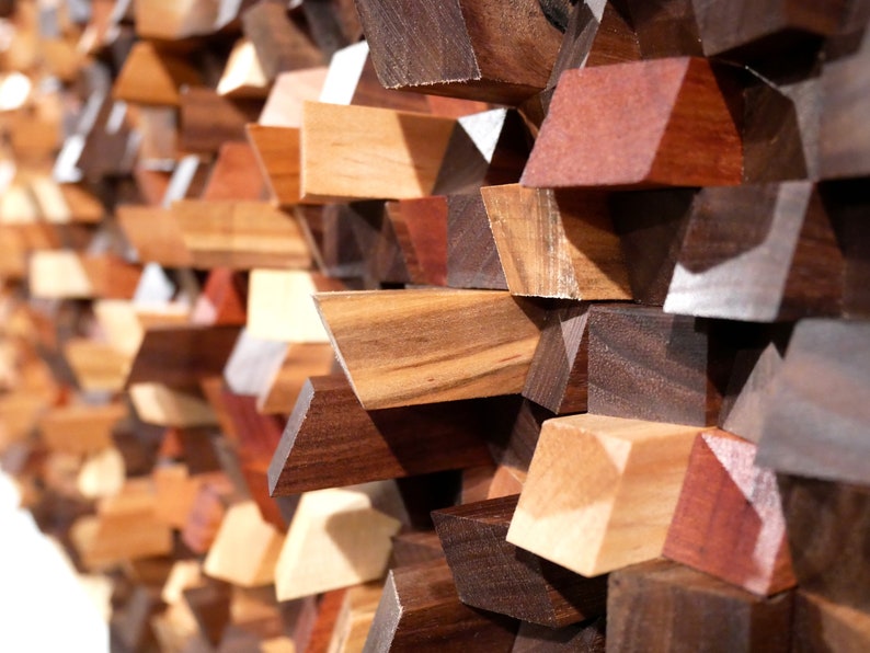 Wood Wall Art Sound Diffuser Contemporary Wall Sculpture - Etsy