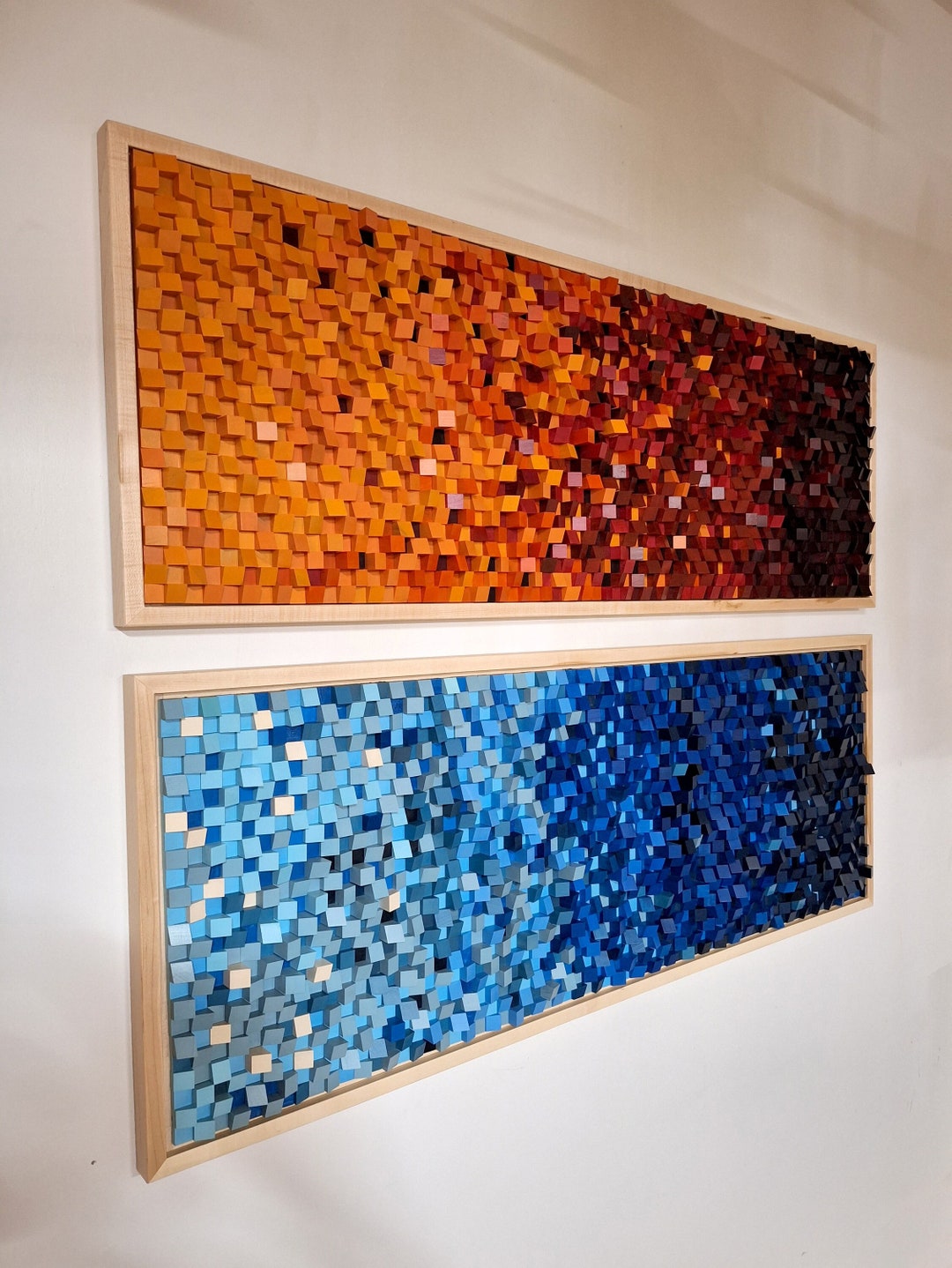 Wood Wall Art Sound Diffuser Contemporary Wall Sculpture - Etsy