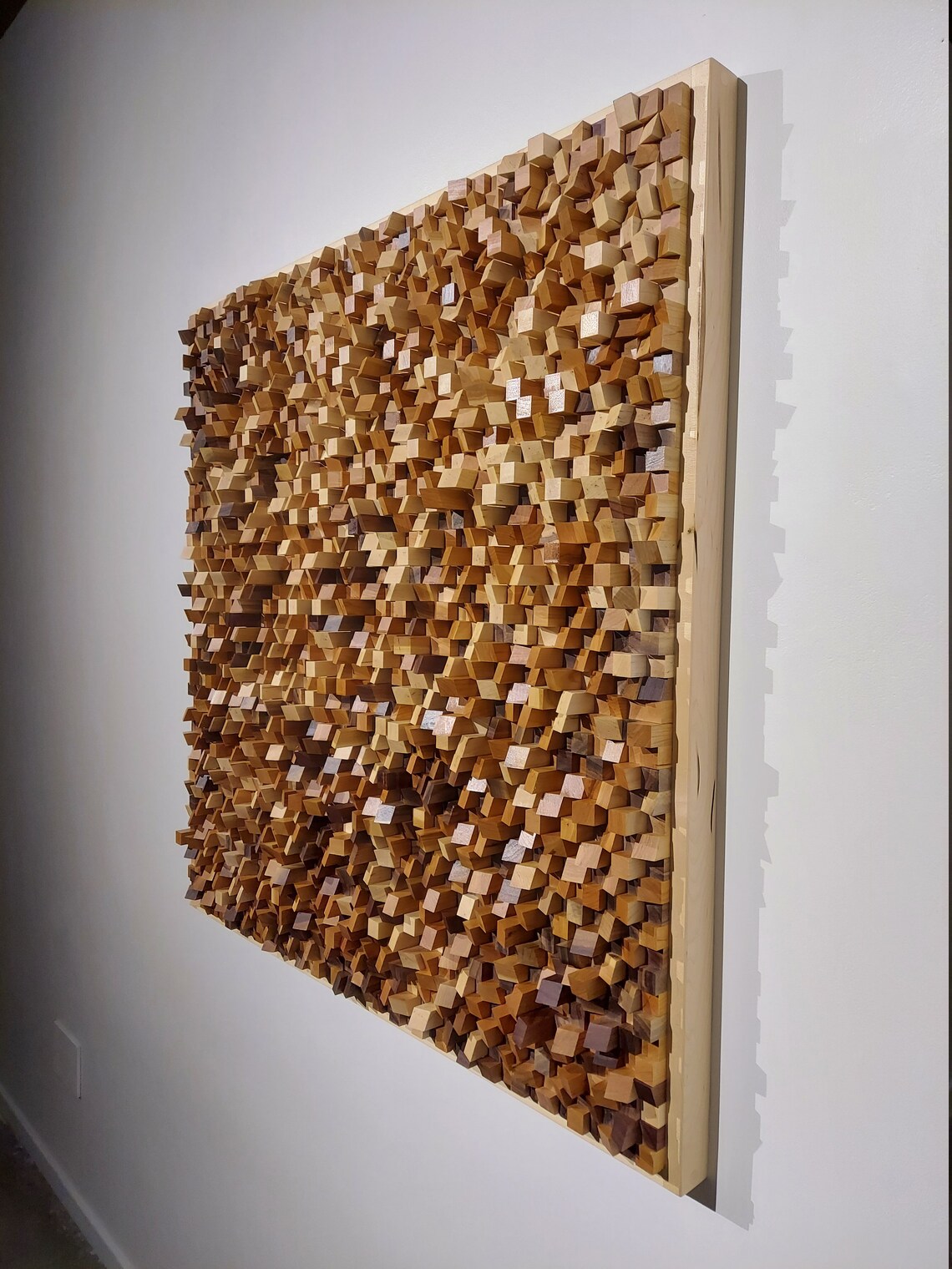 Wood Wall Art Sound Diffuser Contemporary Wall Sculpture Wooden Wall ...