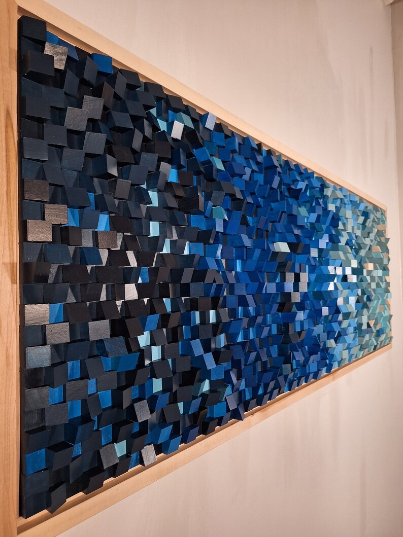 Wood Wall Art | Sound Diffuser | Contemporary Wall Sculpture | Wooden ...