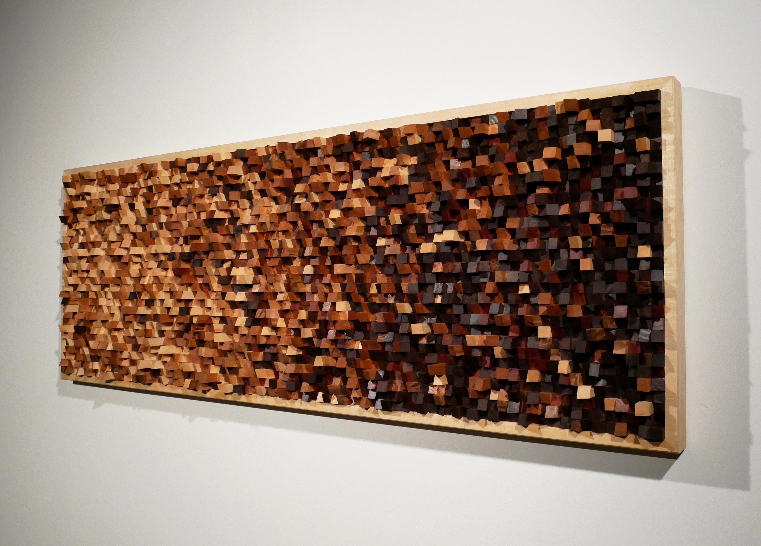 Wood Wall Art | Sound Diffuser | Contemporary Wall Sculpture | Wooden ...