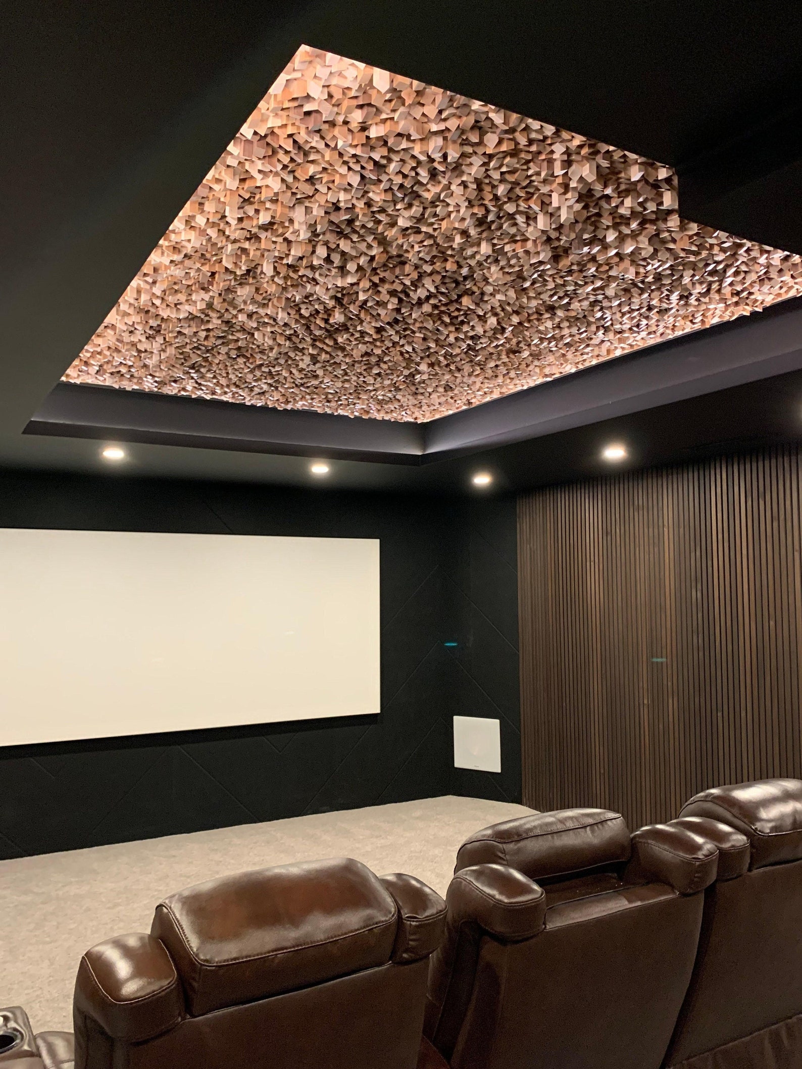 Wood Wall Art | Sound Diffuser | Contemporary Wall Sculpture | Wooden ...