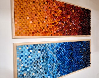 Wood Wall Art Sound Diffuser Contemporary Wall Sculpture Wooden Wall ...