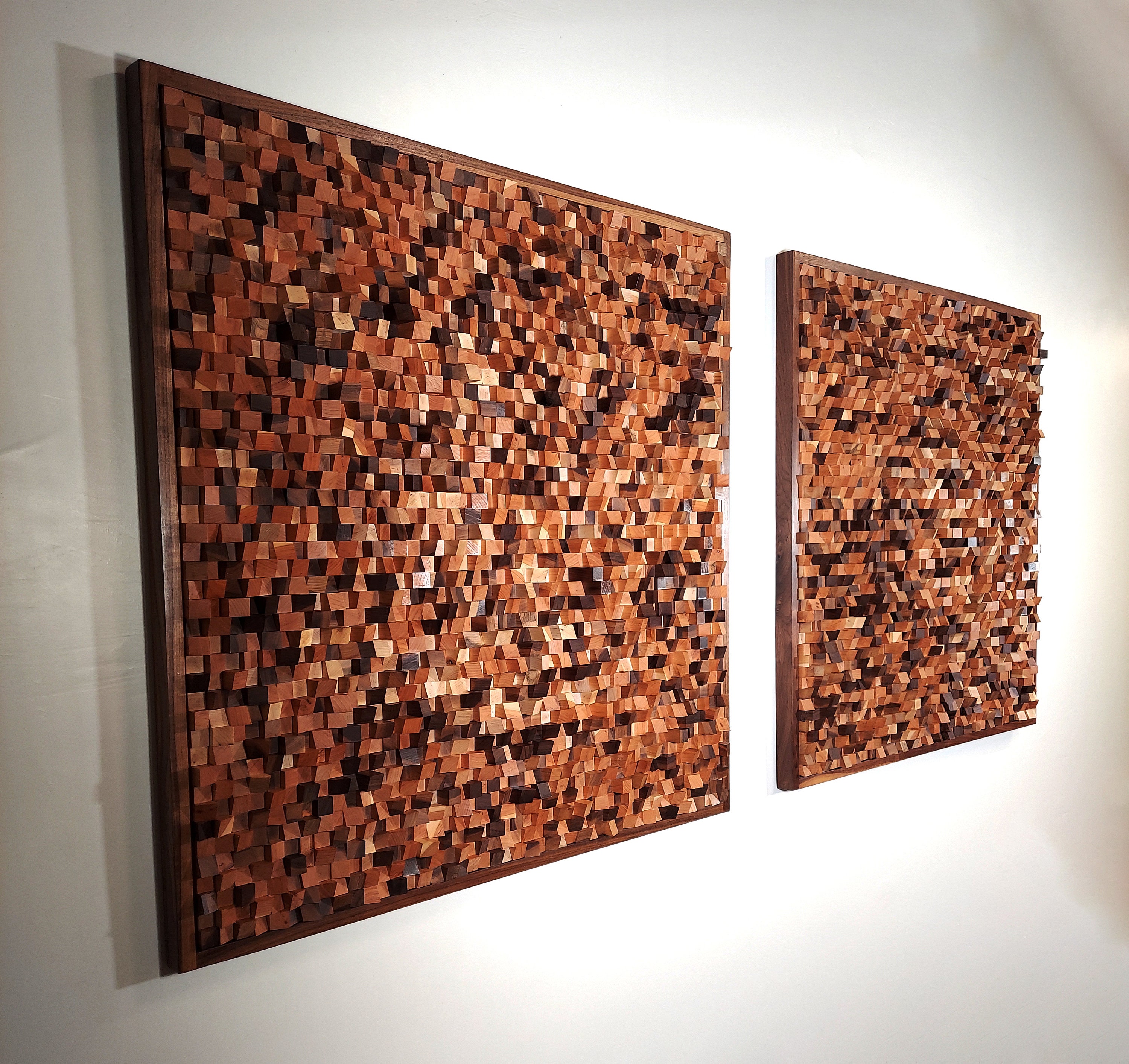 Wood Wall Art | Sound Diffuser | Contemporary Wall Sculpture | Wooden ...
