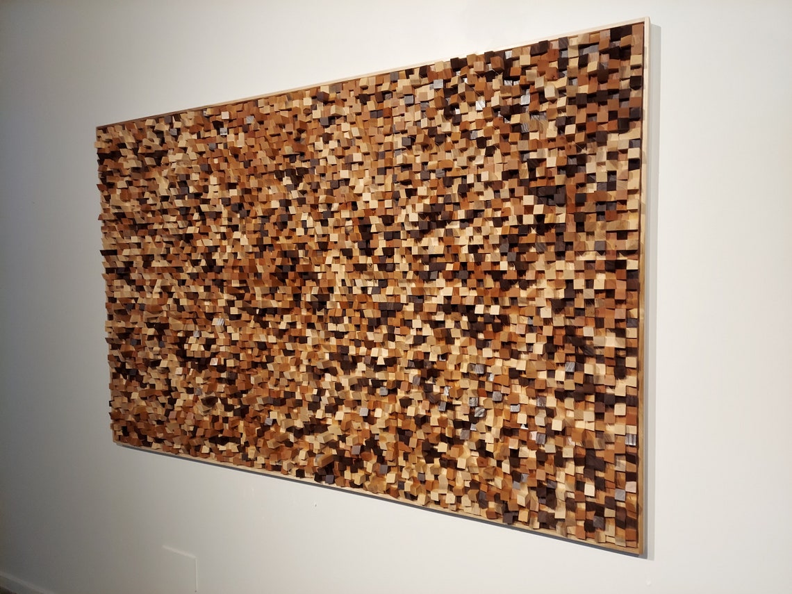 Wood Wall Art Sound Diffuser Contemporary Wall Sculpture - Etsy