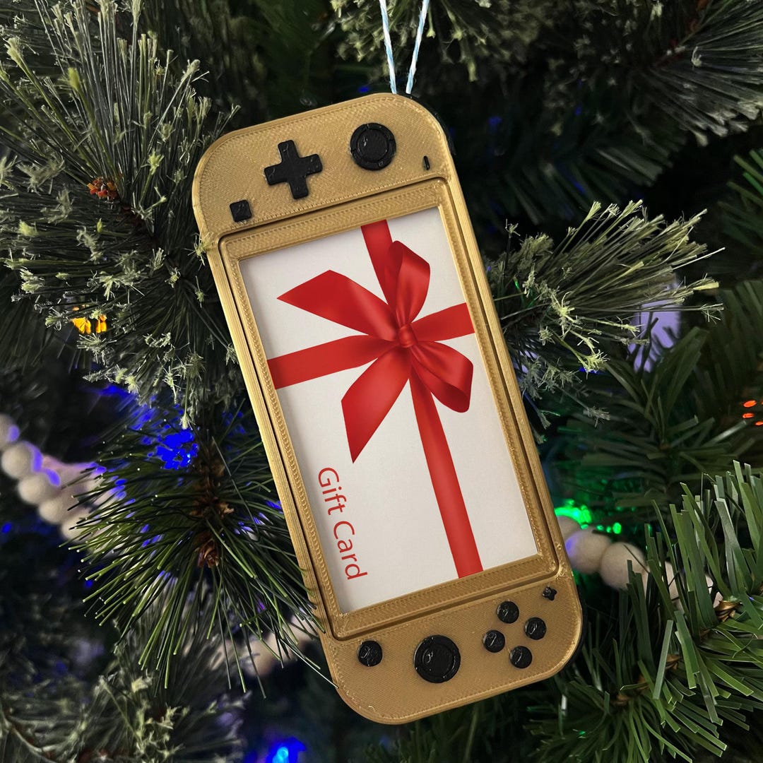 Switch Lite Inspired Gold Ornament for Gift Card or Instax Mini Photo ...