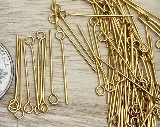 Stainless Steel Eye Pins for Making Jewelry Gold Stainless Steel ...