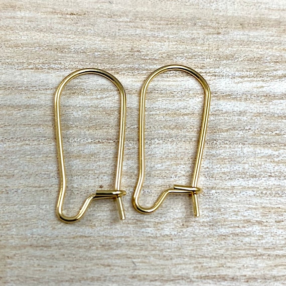 Gold Kidney Wires Gold Surgical Stainless Steel Kidney Ear - Etsy