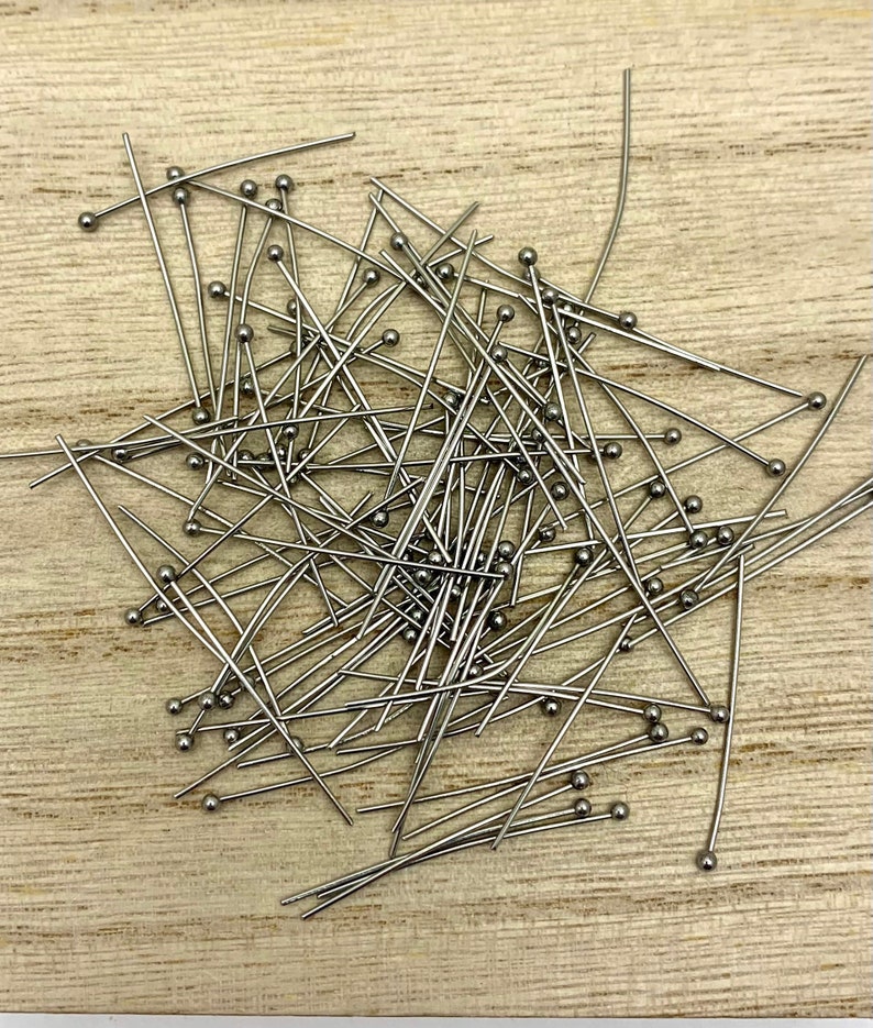 Stainless Steel Ball Pins for Making Jewelry, 304 Steel, 100 Pieces, 22 ...