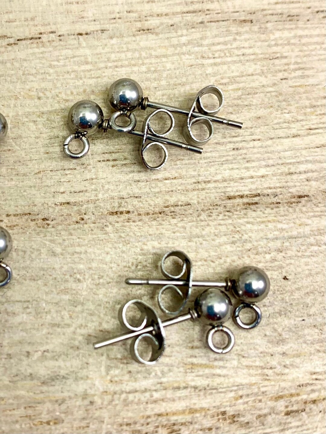 4mm Ball Posts / Studs, Surgical Stainless Steel Stud Findings, Open ...