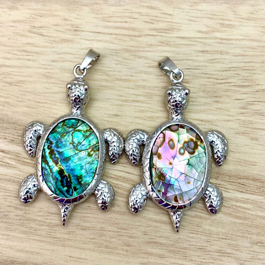 Abalone Sea Turtle Pendant for Making Jewelry, Great Shell Focal for ...