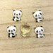 Panda Charms, Enamel Panda Bear Charms, Gold-tone Enamel Charms, 5 Pcs ...